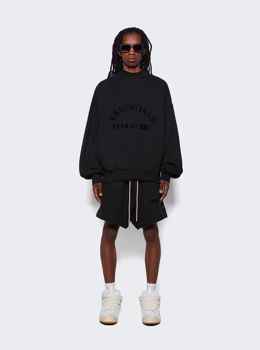 Fear of God Essentials SS23 Crew Neck Sweate - Jet Blac