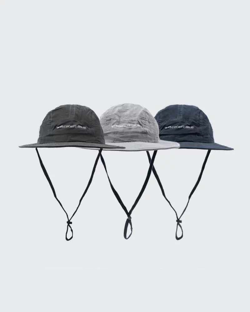 【WORKER.BLE】Nylon Bucket Hat | Black / Grey / Navy| Hon