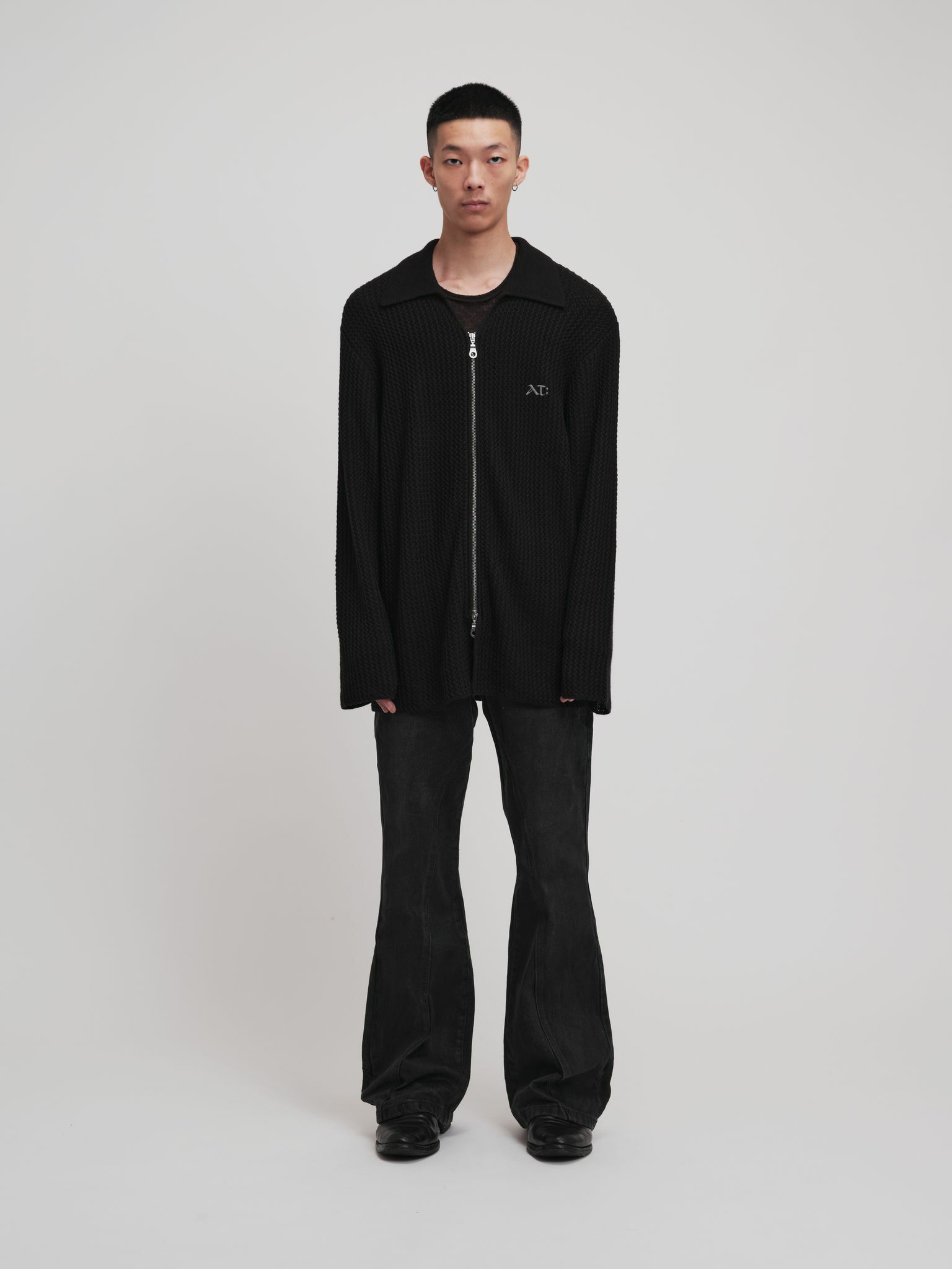 Anonymous Talking: | Knitted Zipper Shirt