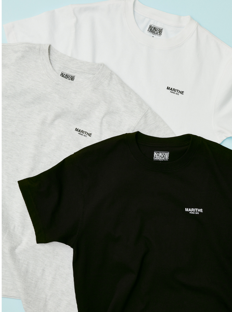 [K] MARITHE 3PACK SMALL REGULAR LOGO UNISEX TEE,MIX, 1MG00CTS101MIX (KMT48)