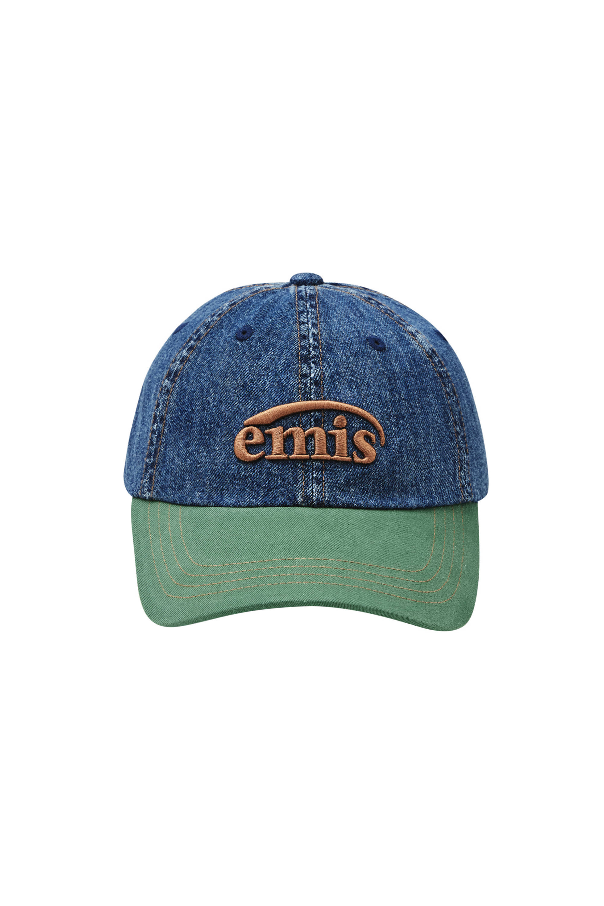 emis WASHED DENIM BALL CAP-BLUE/GREEN