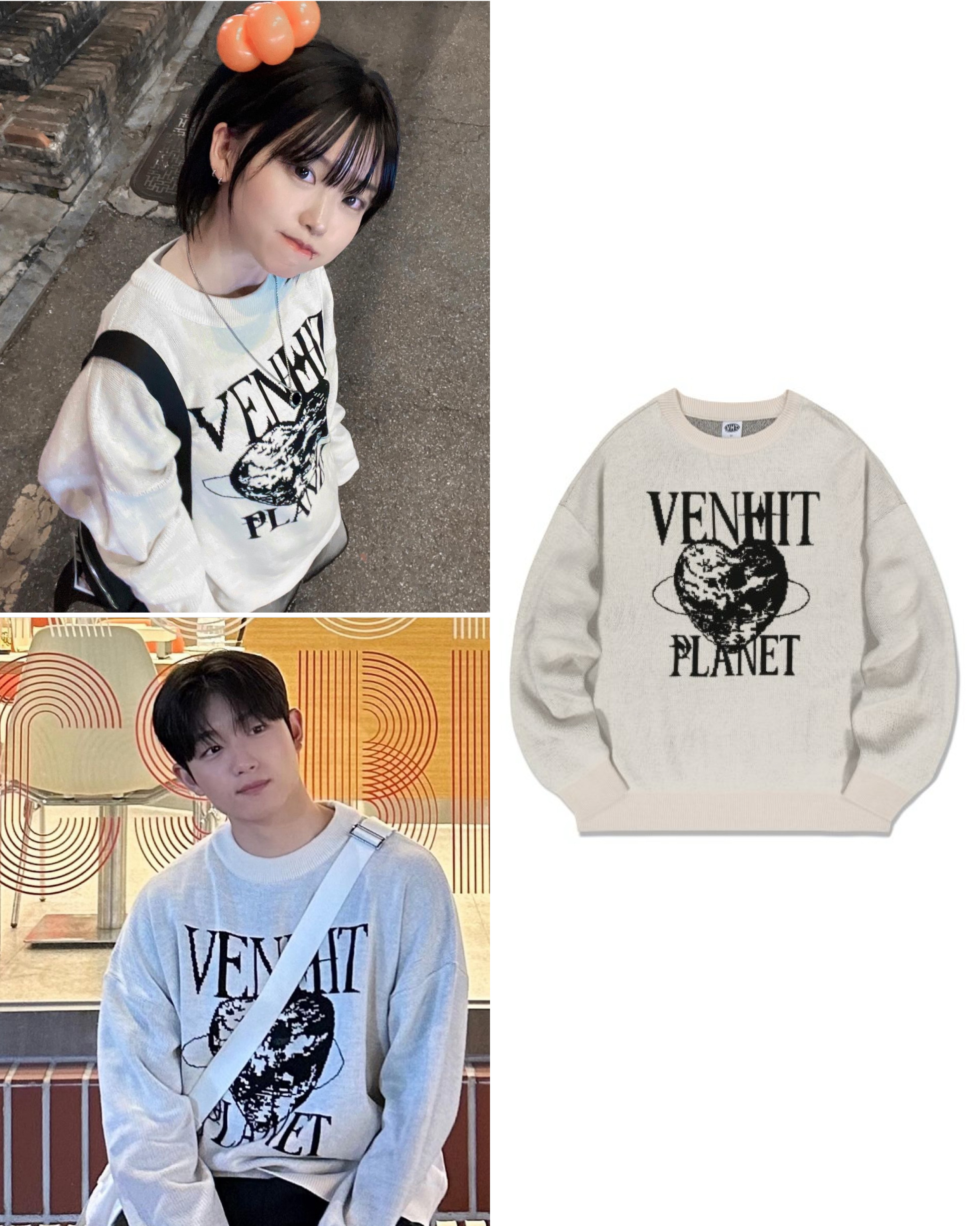 (VENHIT) BLACK PLANET KNIT [IVORY]