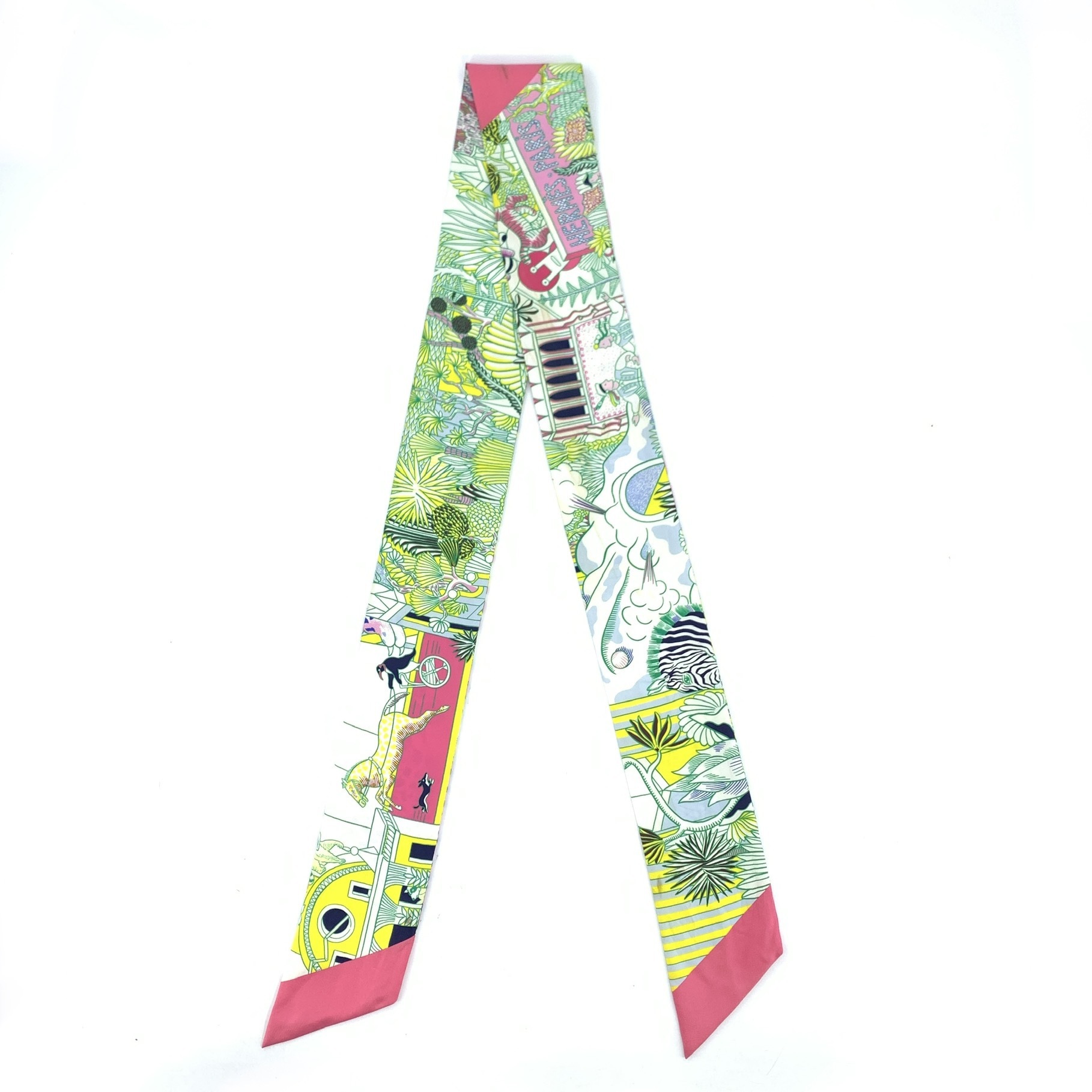 【二手】HERMES ANIMAPOLIS MAXI TWILLY SLIM 絲巾 E8909