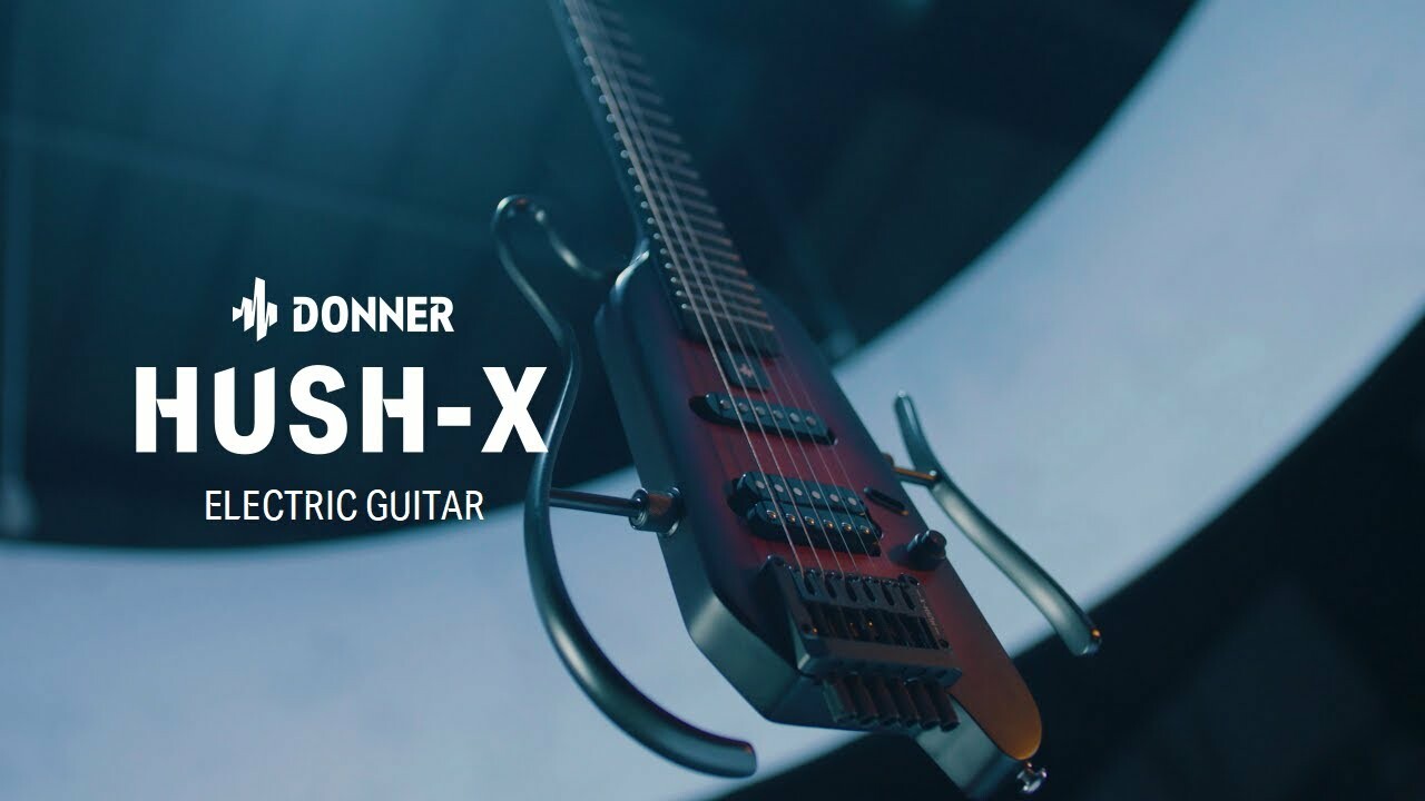 Donner HUSH X 超輕靜音性能無頭聲學電吉他 附可拆卸框架 琴袋和配件