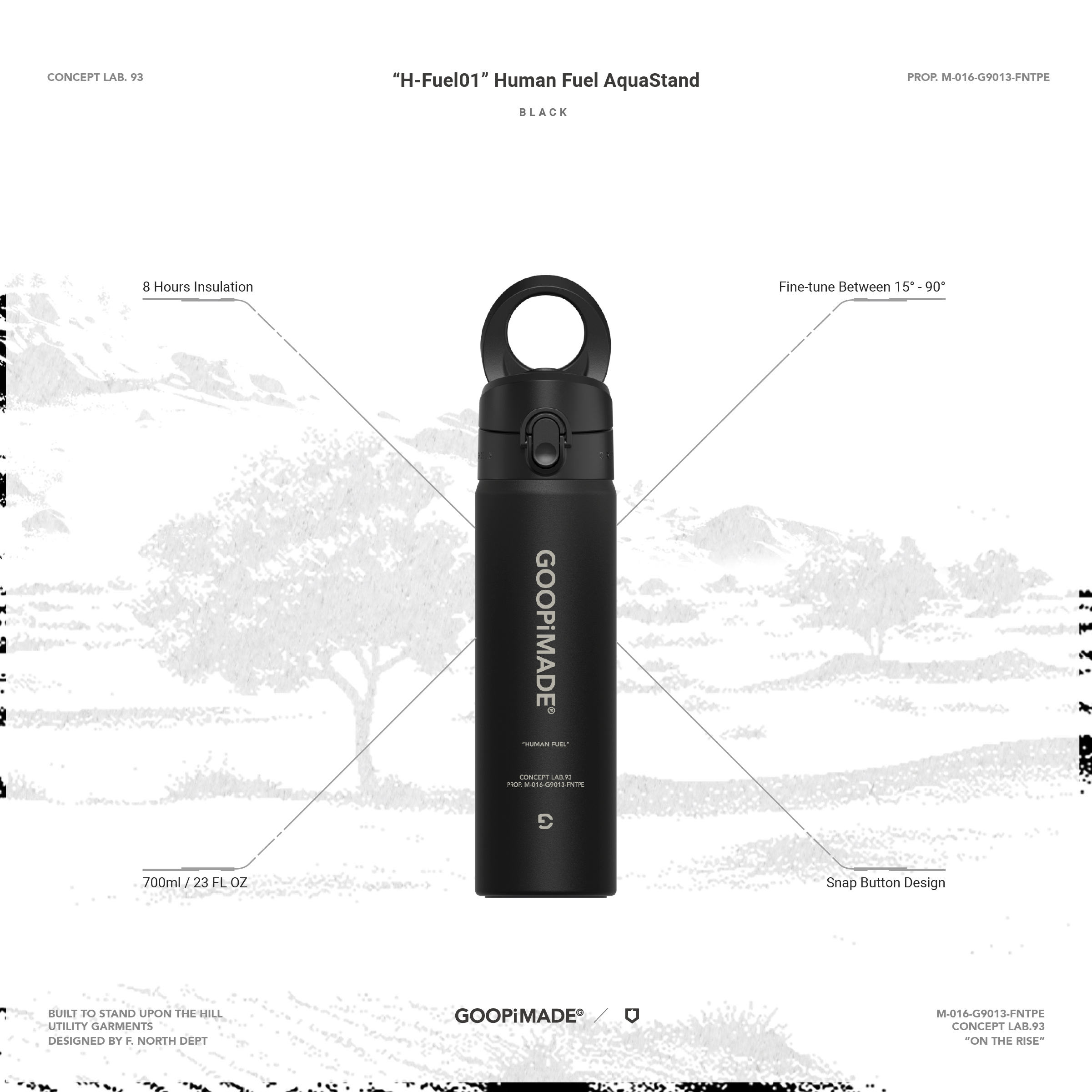 “H-Fuel01” Human Fuel AquaStand - Black