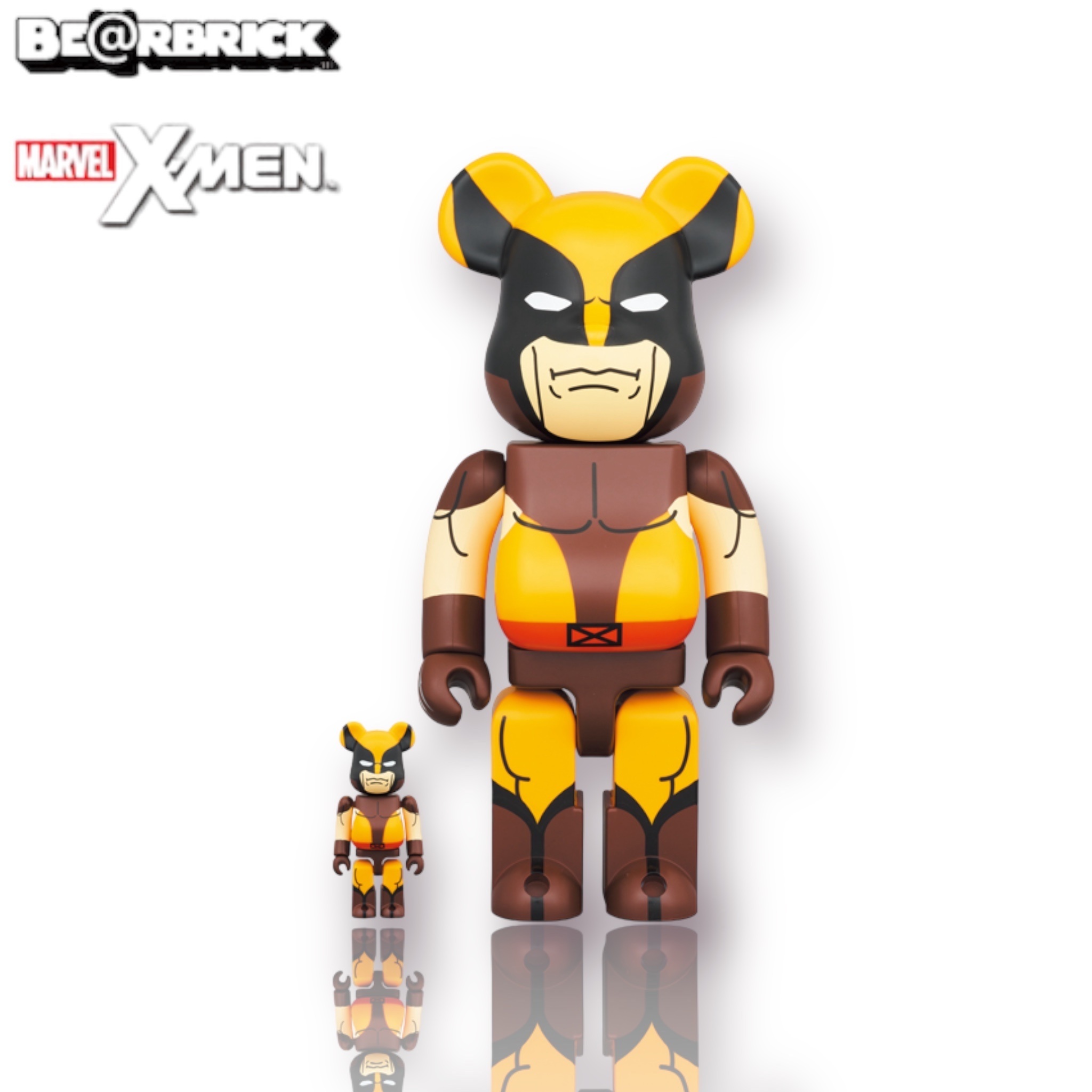 Preorder Bearbrick 400% 100% WOLVERINE + CYCLOPS