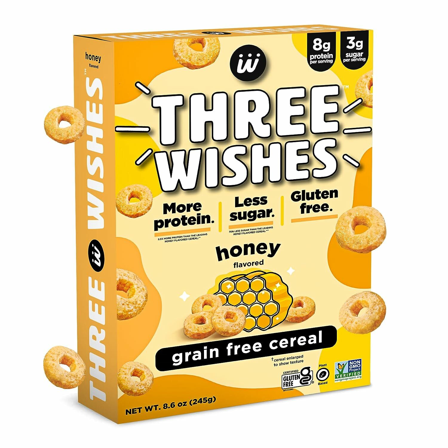 美國 Three Wishes, 無穀物燕麥, 蜜糖味 (245g)