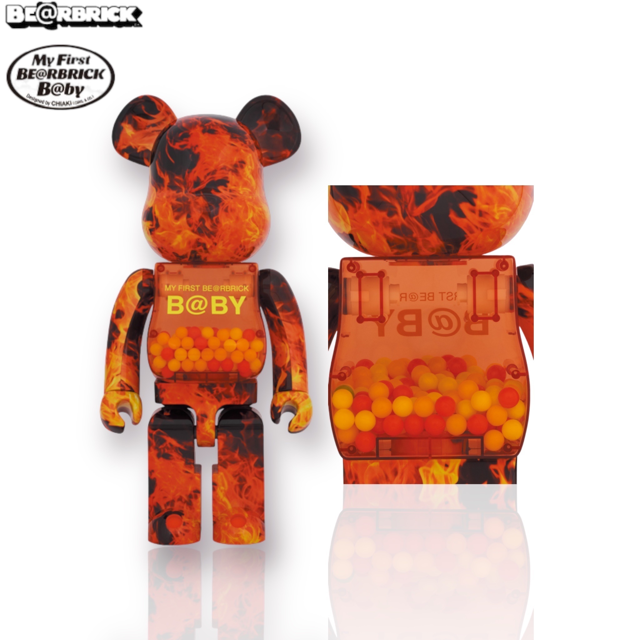 Bearbrick 1000% B@BY FLAME