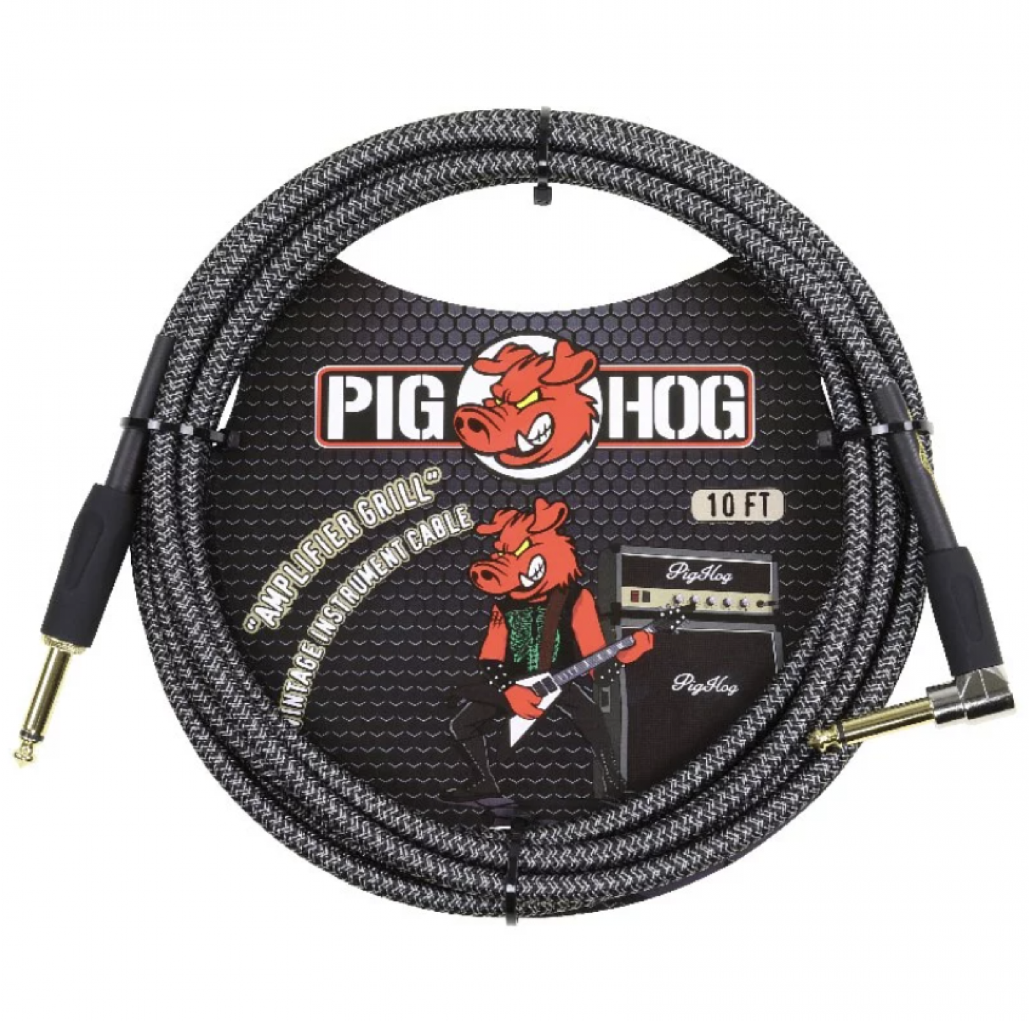 PIG HOG PCH20AGR 編織款導線 Amplifier Grill 20FT 1S1L 黑灰