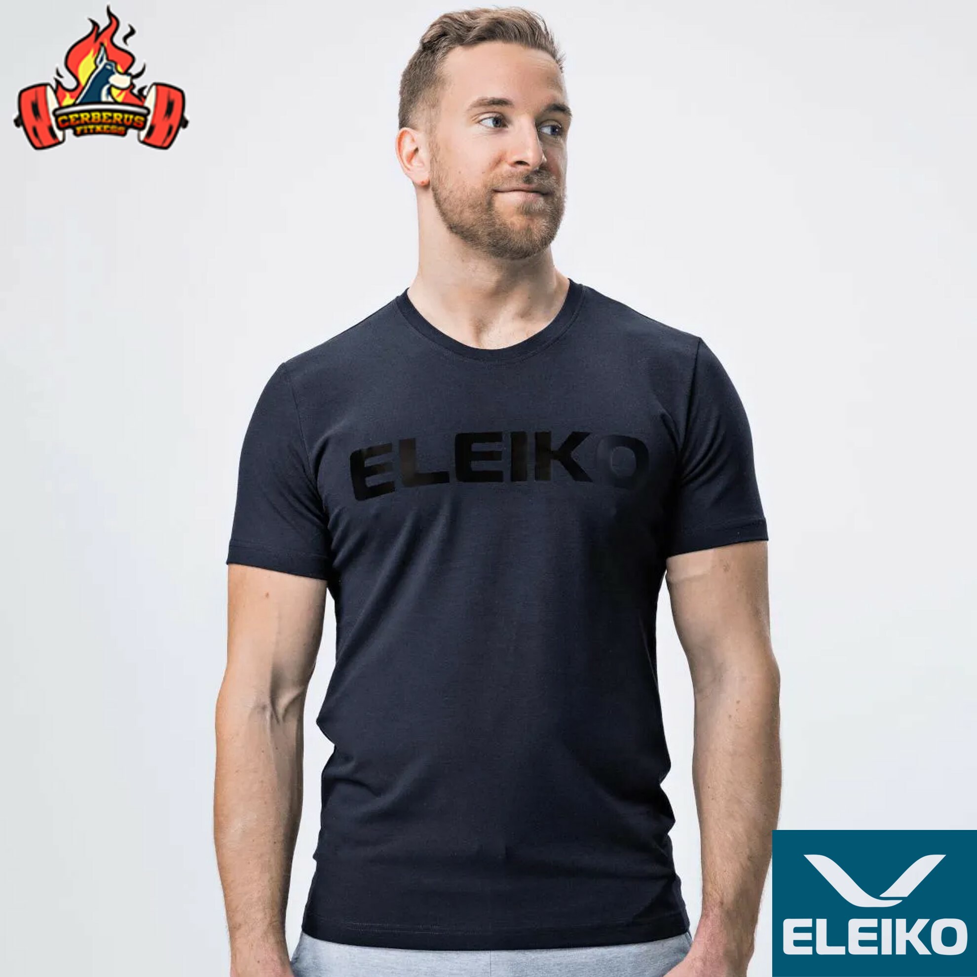【ELEIKO】品牌LOGO T-shirt (黑色)