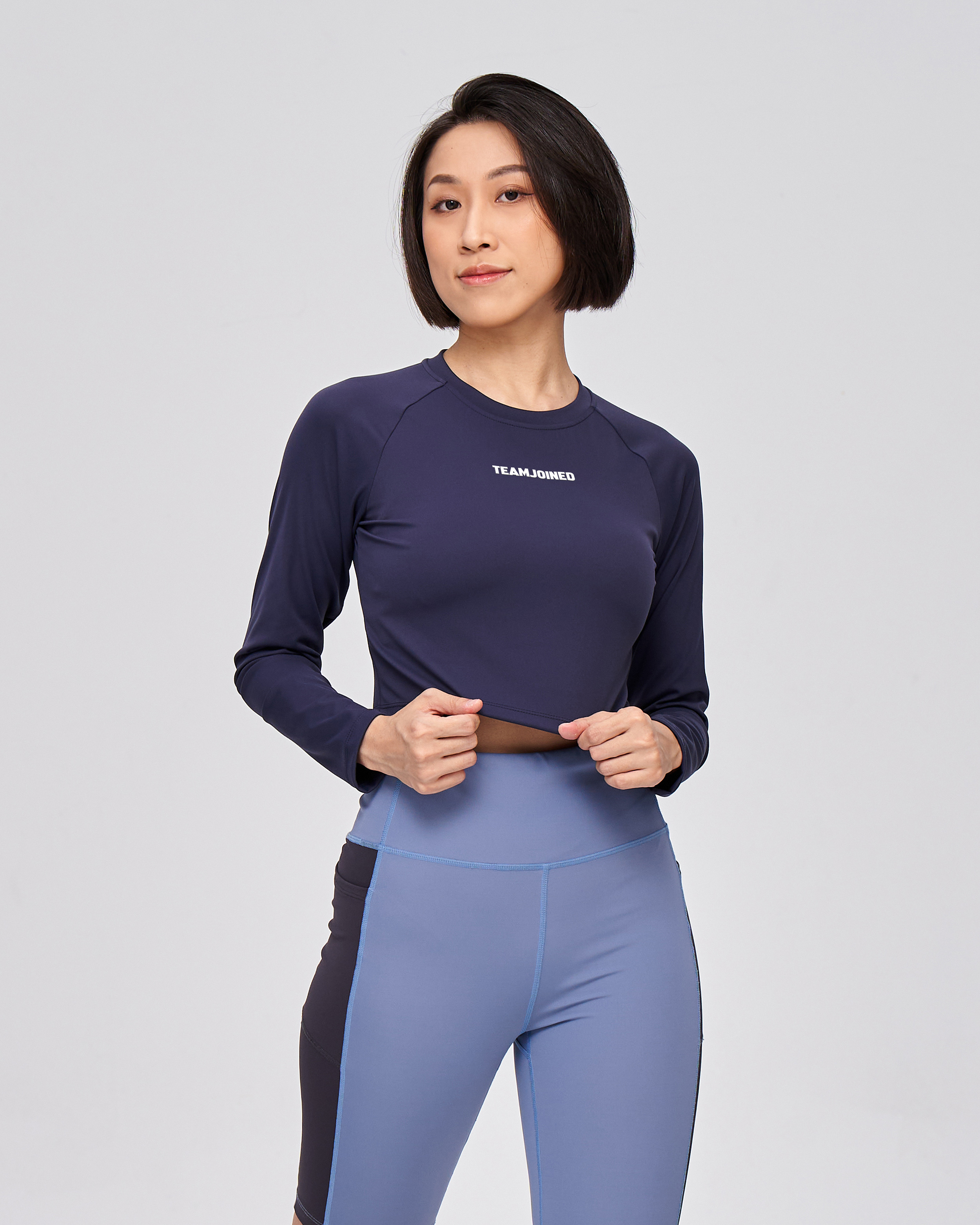 Joined® Luxe 拉克蘭長袖短版上衣【深藍】