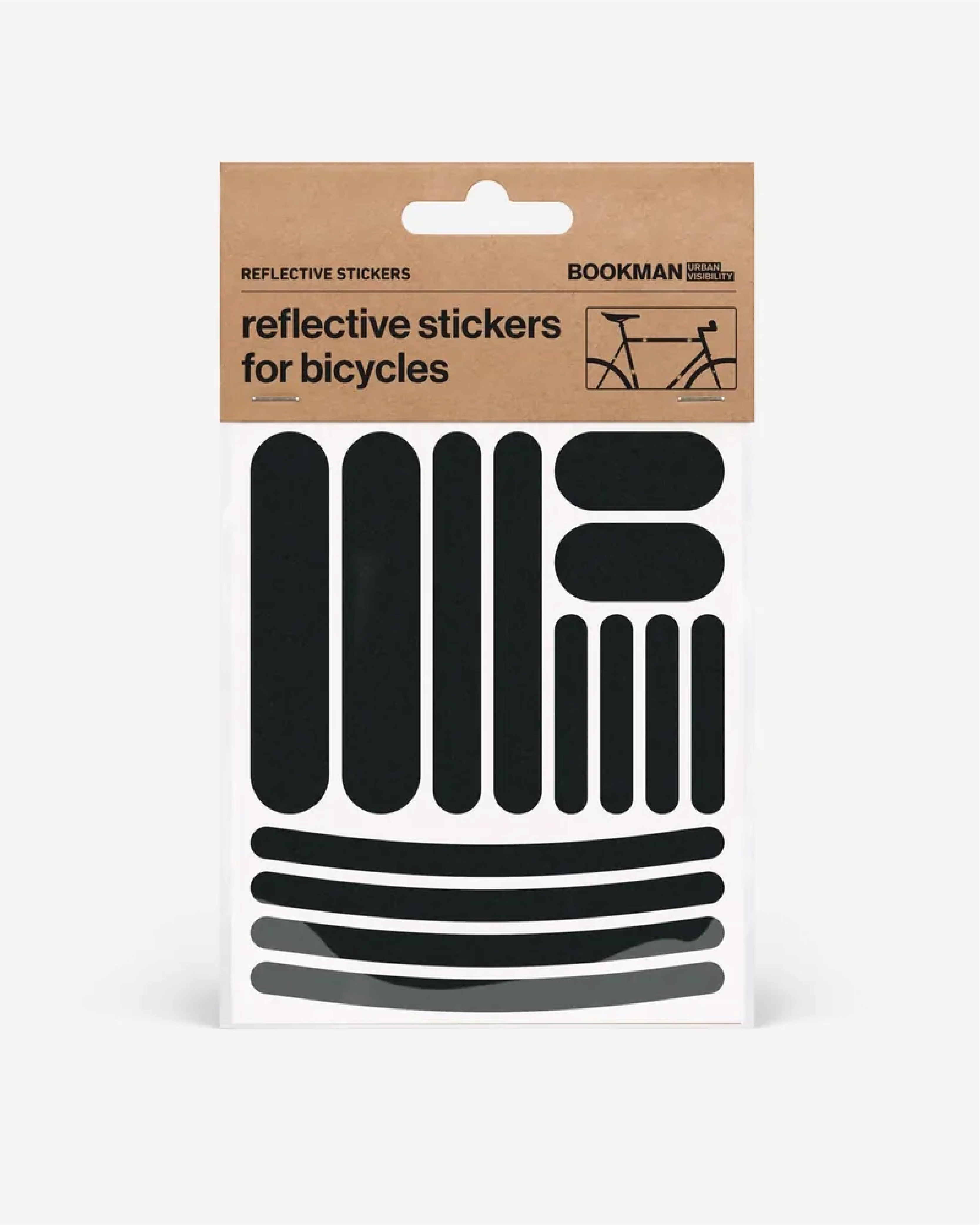 【BOOKMAN】Reflective Stickers Strips 反光貼紙 Black/黑色