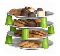 Set of 9 short plate-spacers Create more worktop space