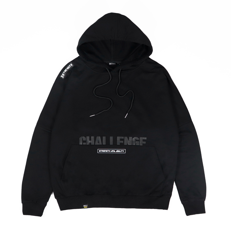 RETOP 戰無不勝寬版落肩帽T 黑| RETOP原創潮流服飾品牌