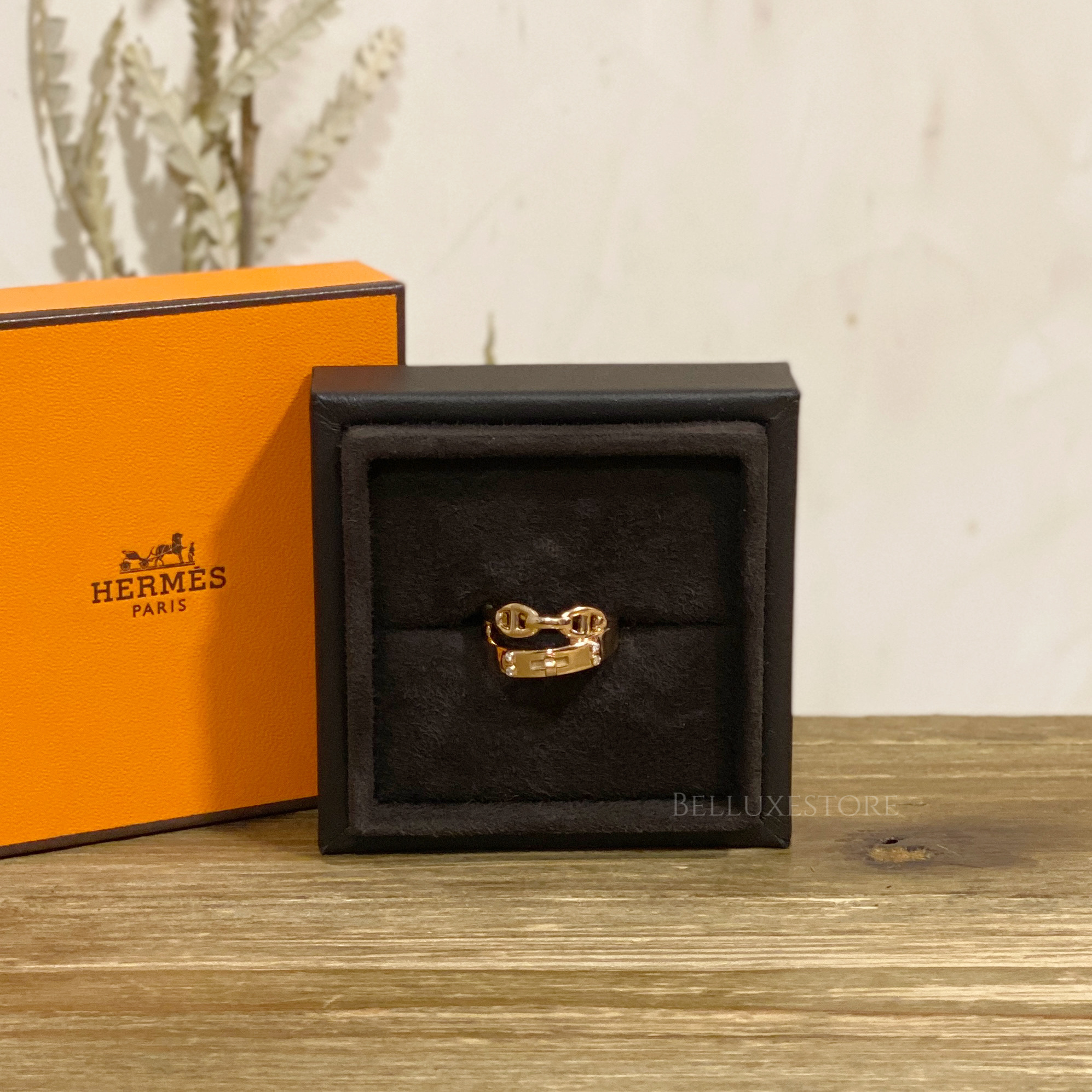 [Unused] Hermes kelly double tour ring diamond 52 18...