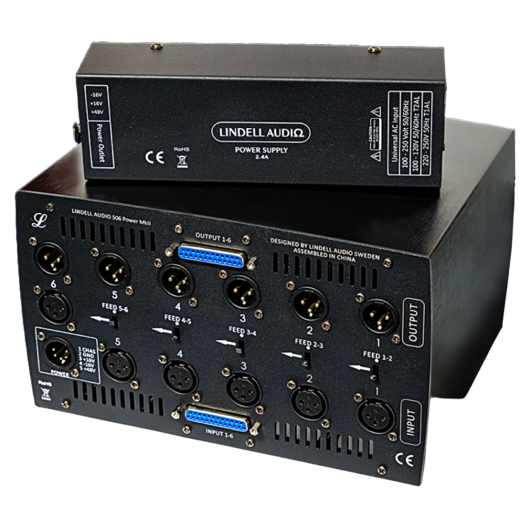 Lindell Audio 506 Power mk2 6-slot 500 series Chassis