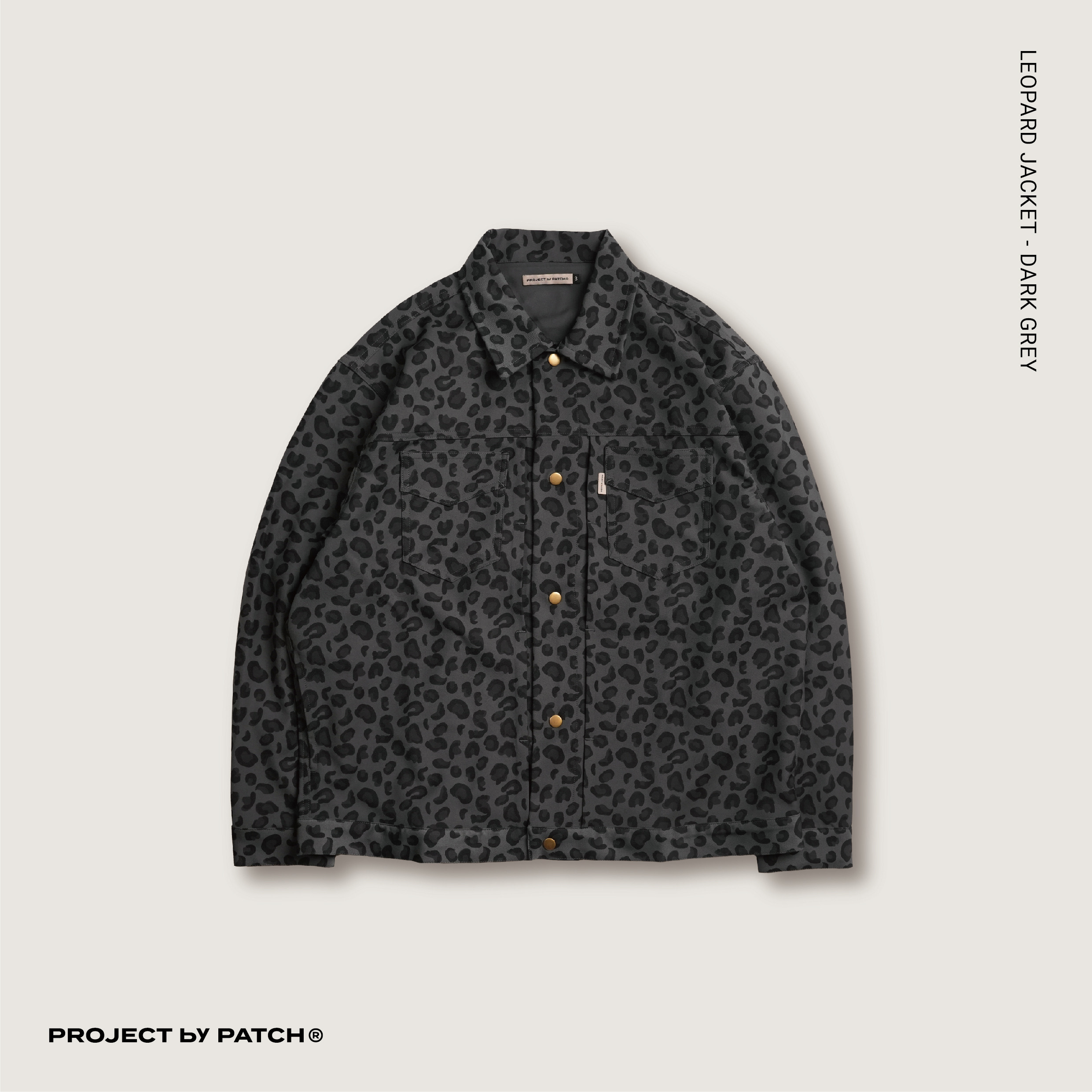 P.B.P - LEOPARD JACKET - DARK GRAY