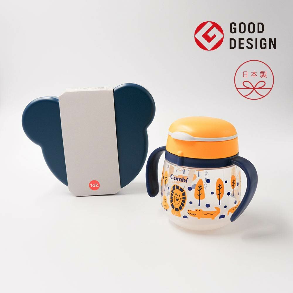 【combi x tak】經典出遊組合- 樂可直飲杯(240ml)+小熊餐盒