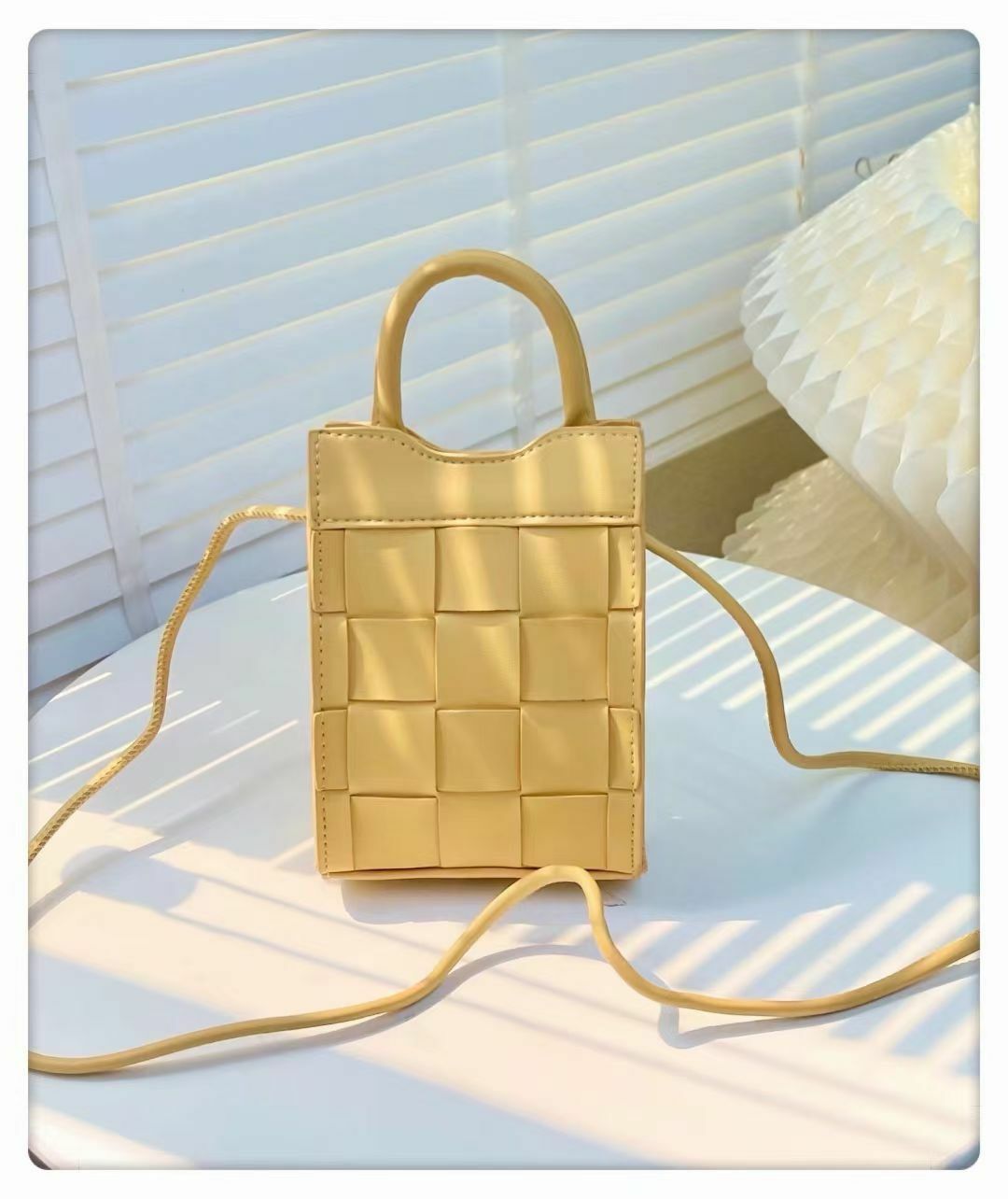 Weave Rectangular Sling Bag [#F8105]