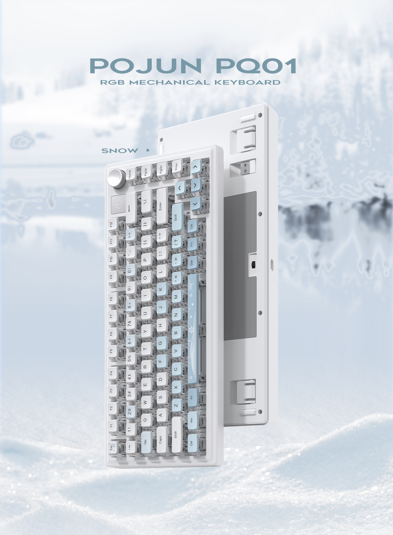 PQ01雪地款機械式鍵盤-波軍POJUN