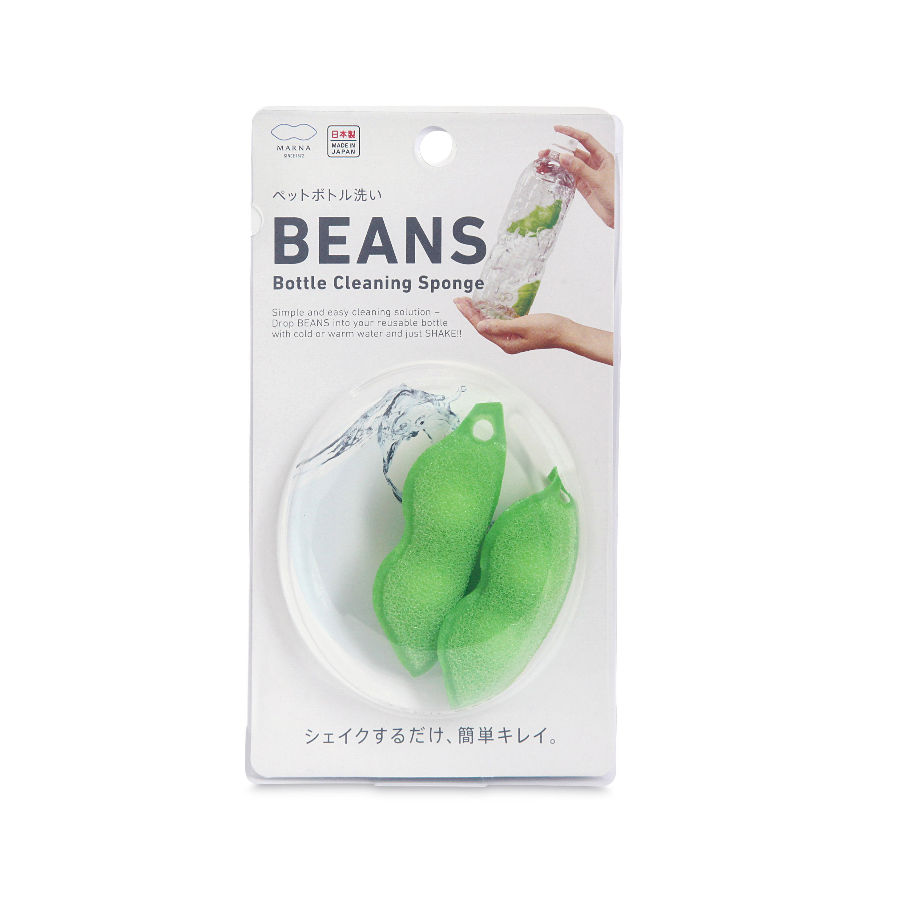 日本 MARNA 2件裝 水樽清潔海綿豆 -K117