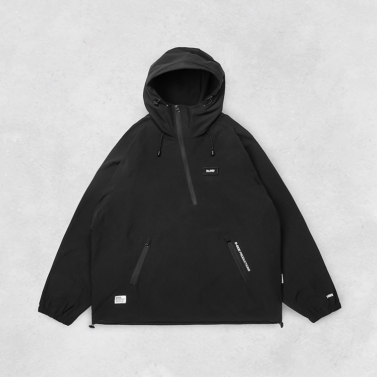 B-SIDE PULLOVER TECH JACKET Black