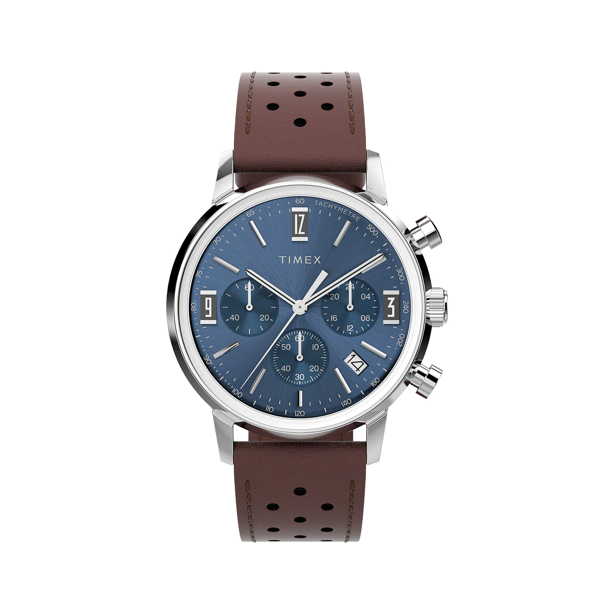 Timex Marlin Chronograph 40mm Leather Watch TW2W10200