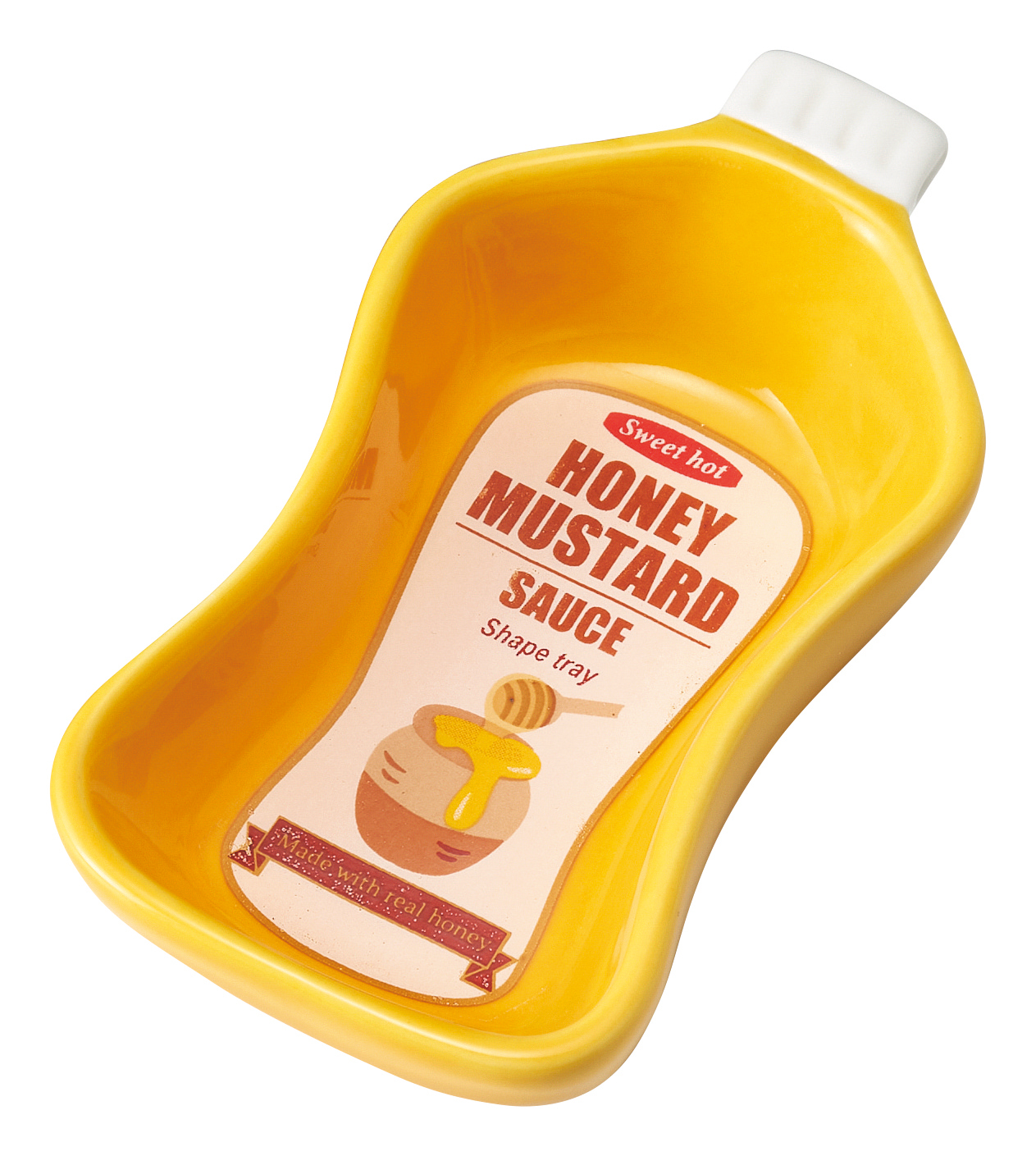 SETO CRAFT 多款超Q造型陶瓷醬料盤 - 蜂蜜芥末醬