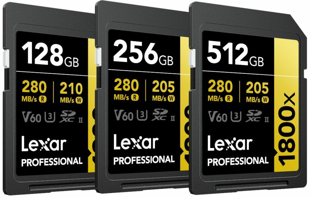 LEXAR PROFESSIONAL 1800X SDXC™ UHS-II CARD GOLD SERIES