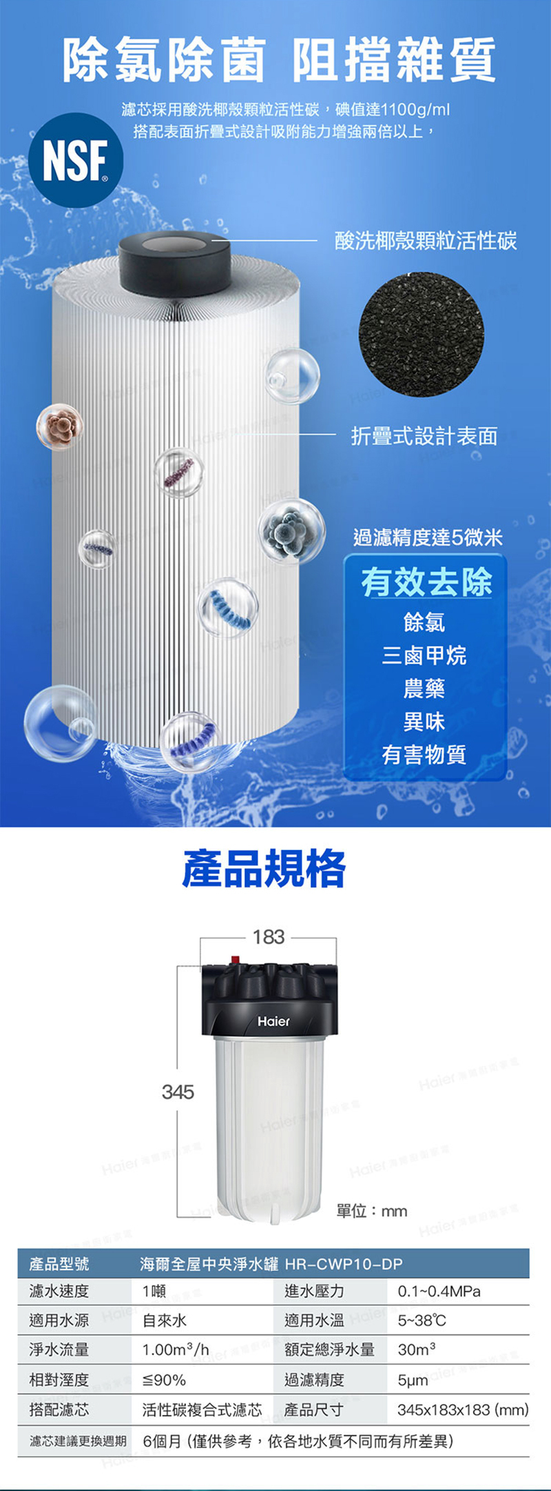 【Haier海爾】經濟型全戶式淨水方案 - 艾克米淨水