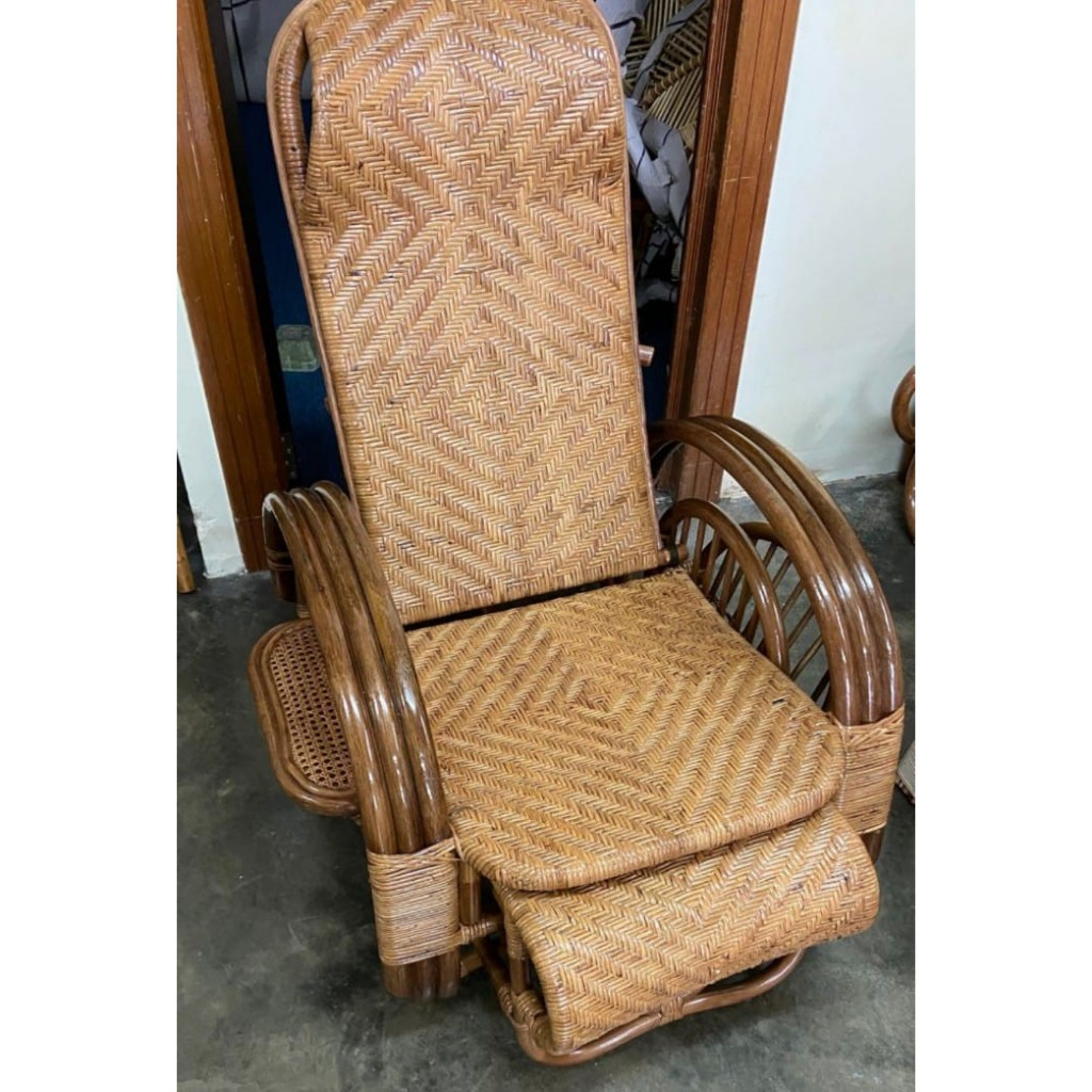 [The Rattan House] Rattan Lazy chair Laying chair adjus
