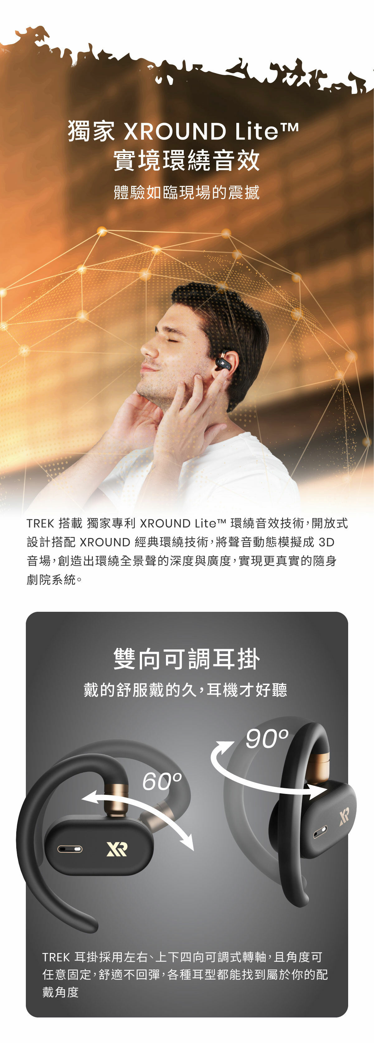 嘖嘖 | 最後 1 小時！XROUND TREK 自適應開放式耳機｜不入耳、不悶塞｜享受音樂律動，感受世界脈動