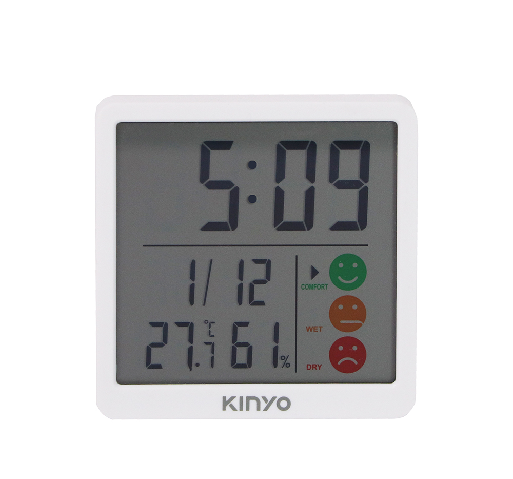 【KINYO】多合一時間溫濕度計 (TC-19)