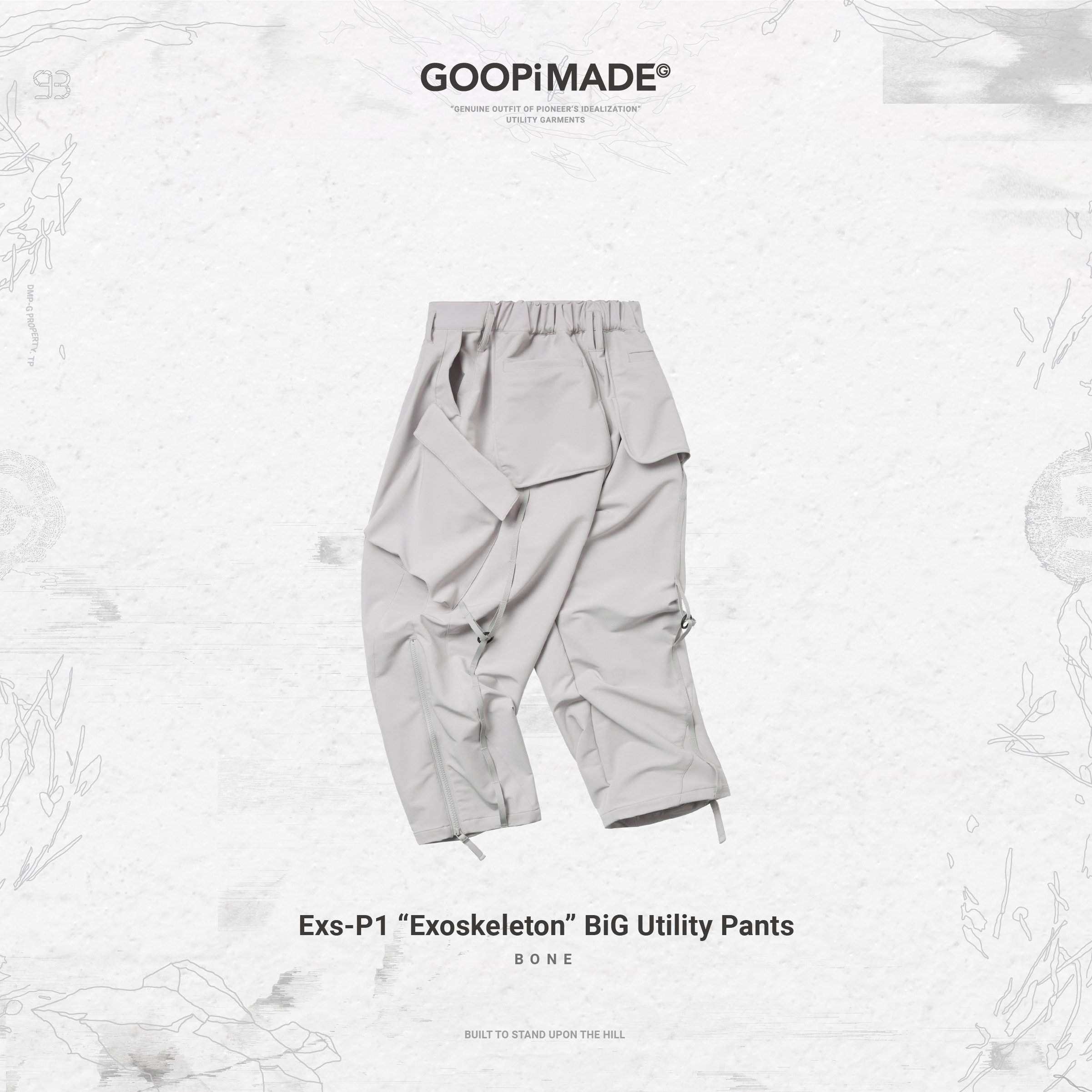 GOOPiMADE Exs-P1 “Exoskeleton” BiG Utility Pants - Bone