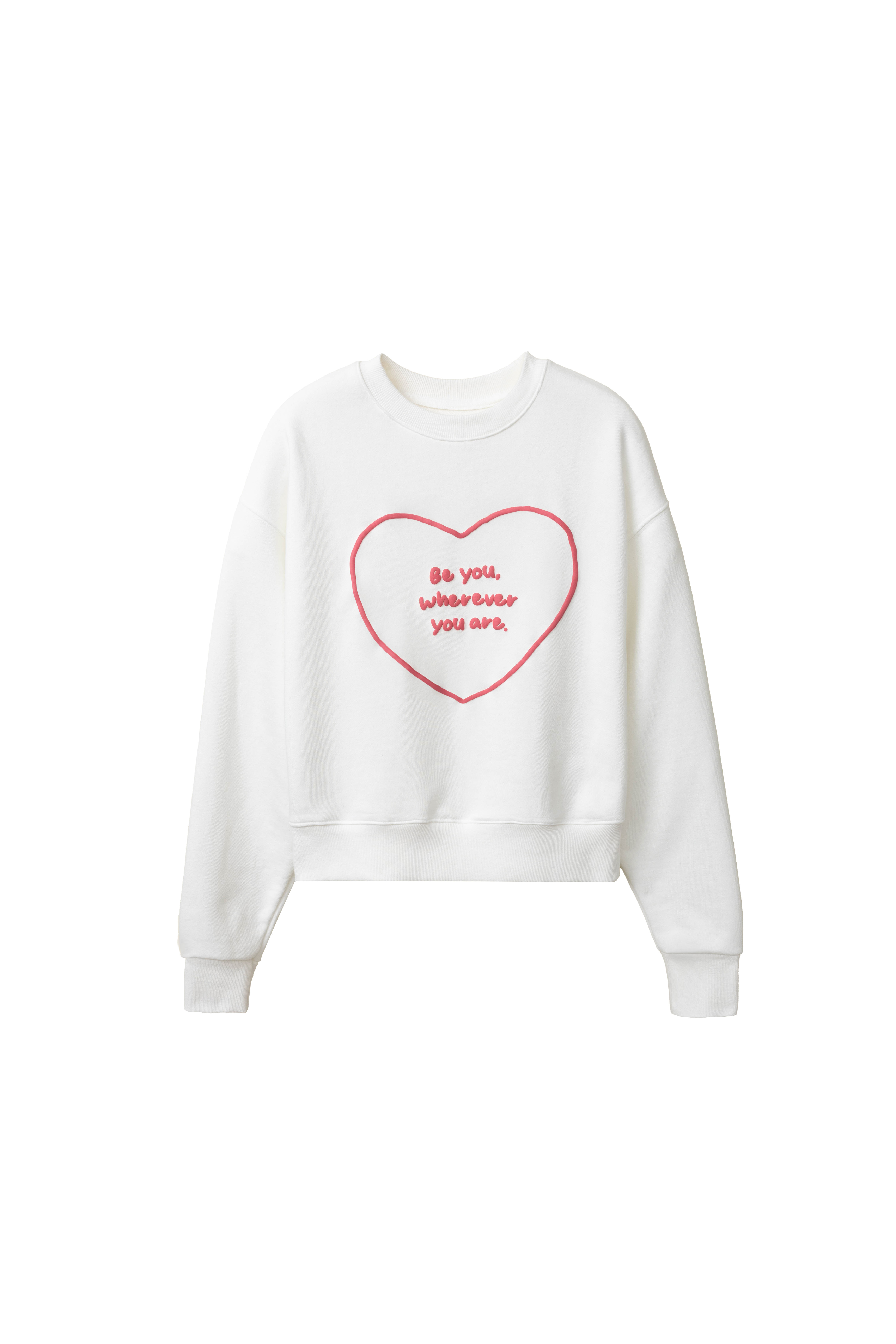 FENGME x 紀卜心 愛心標語大學Tee - 白