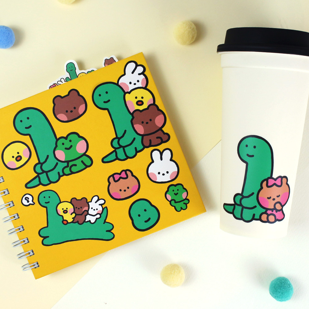 JOGUMAN x LINE FRIENDS Removable Sticker 小恐龍與朋友 貼紙 (6款)