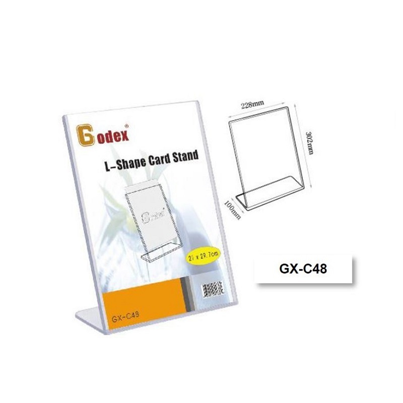 Godex透明膠座L型 210x297MM(直身) GX-C48