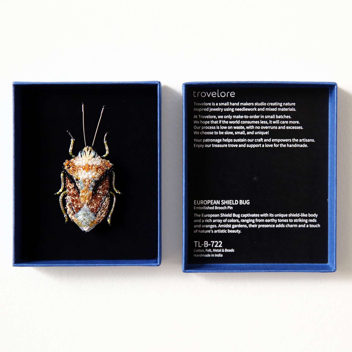 葡萄牙手工訂製BROOCH｜European Shield Bug