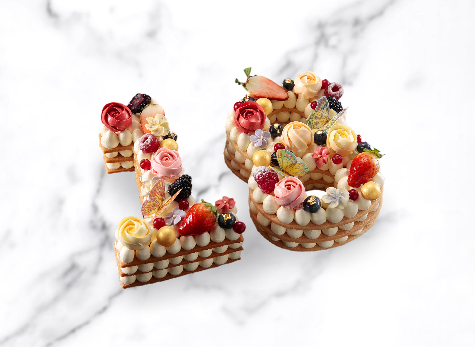 Letter & Number Butter Sponge Cake