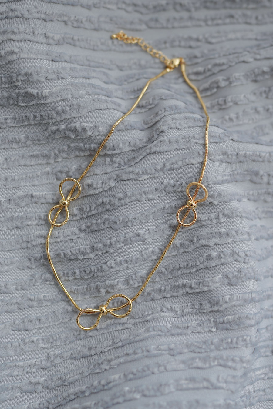 Necklace: 3 ribbons necklace (GOLD)