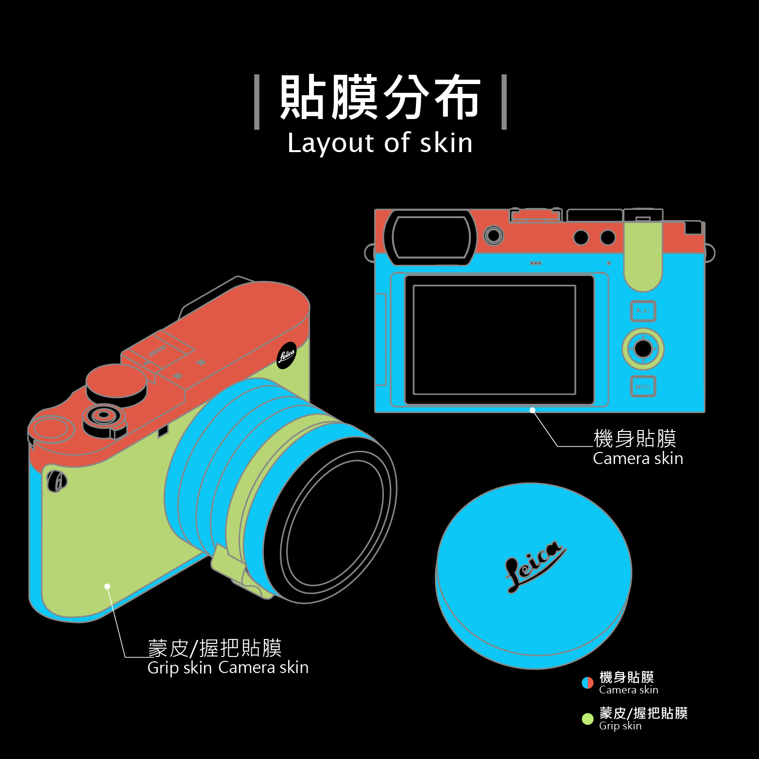 LIFE+GUARD - Leica Q3 Camera Skin & Lens Skin