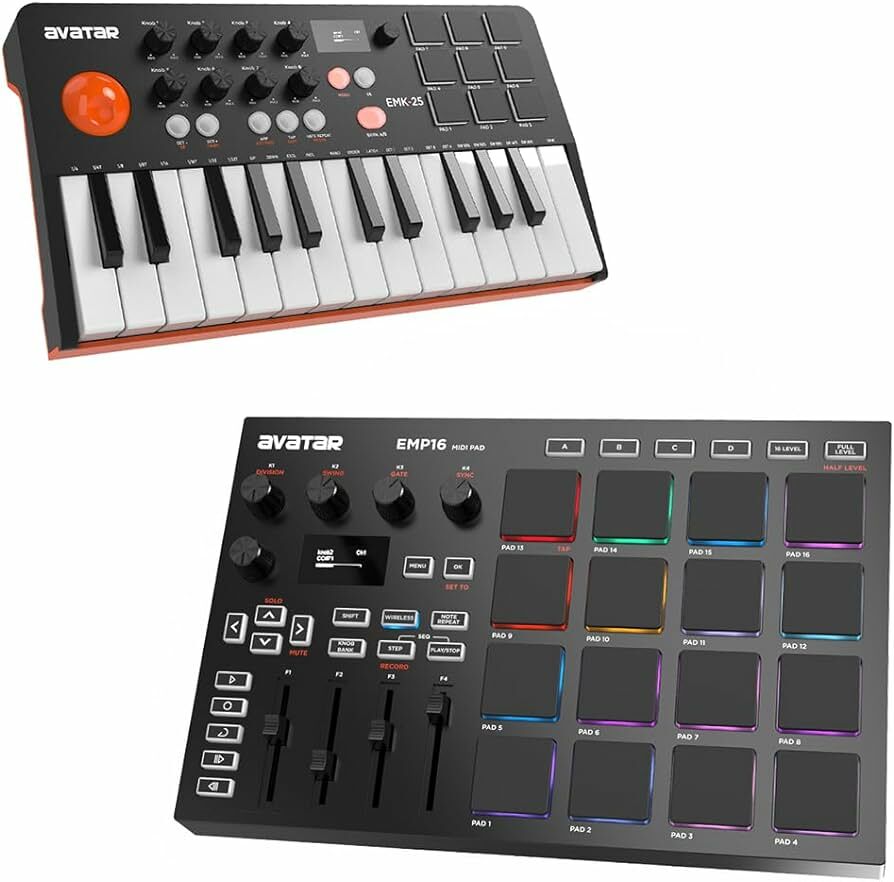 AVATAR EMK-25 MIDI keyboard + EMP16 MIDI PAD 編曲套裝