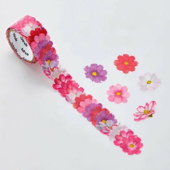 【bande】和紙膠帶貼紙：bda695 秋桜