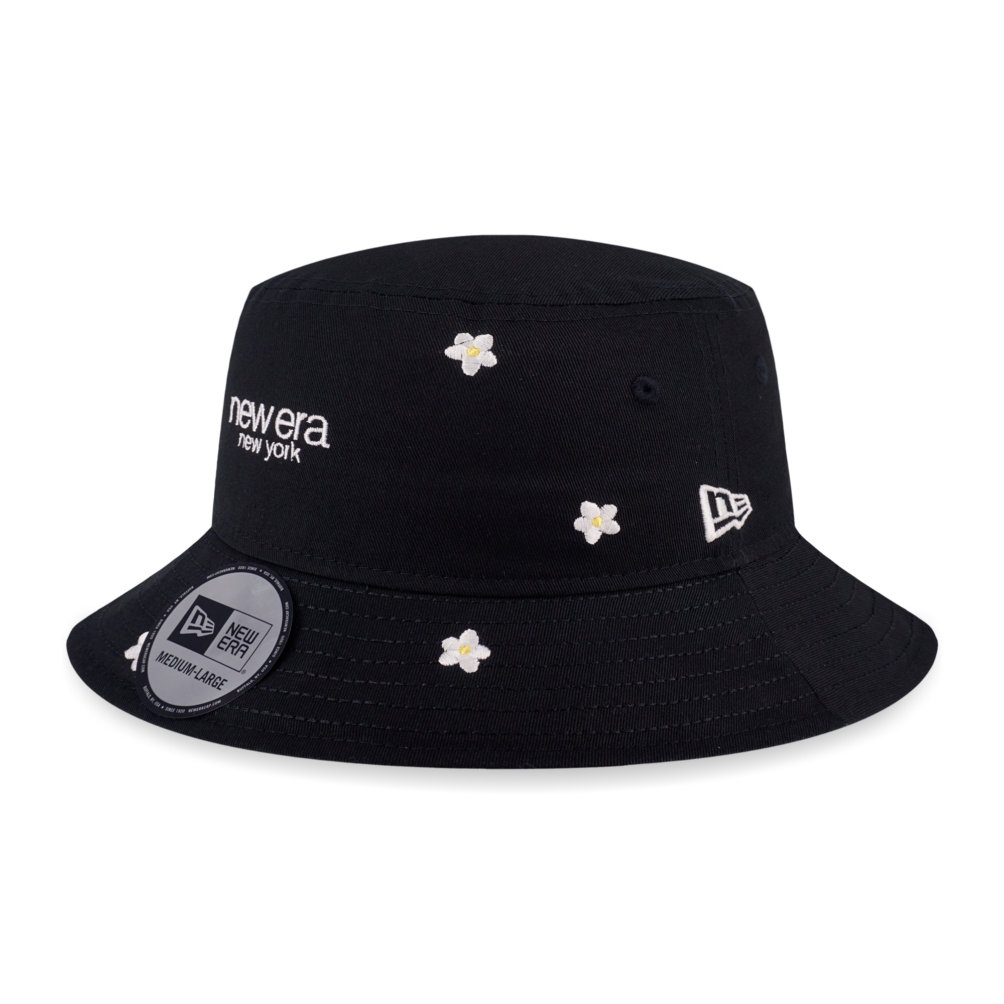 New Era - Mini Floral Bucket Hat Black