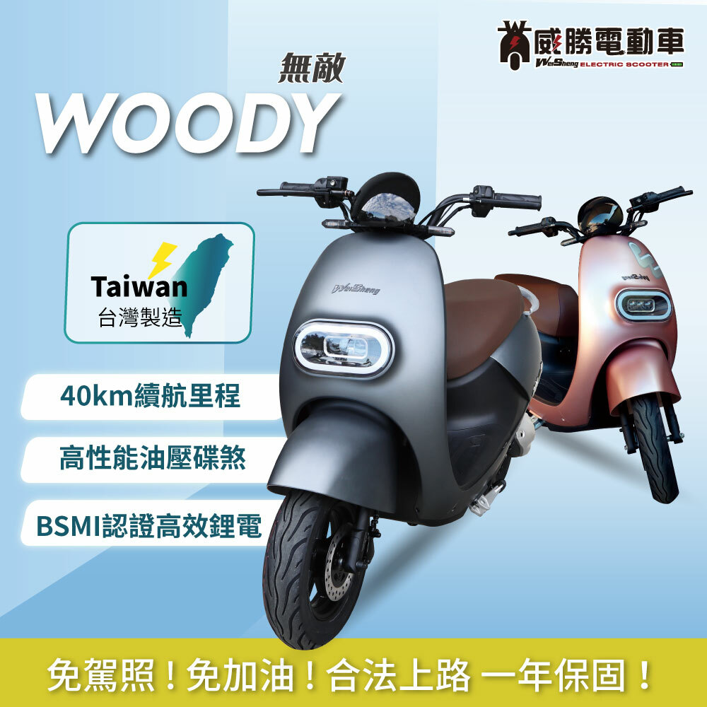 【威勝】TSV50 WOODY 無敵 微型電動二輪車（免駕照/合法上路/微電車）