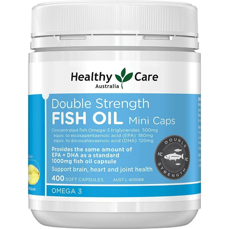 Healthy Care Odourless Fish Oil 雙倍強度 無味魚油 x 400 粒迷你膠囊
