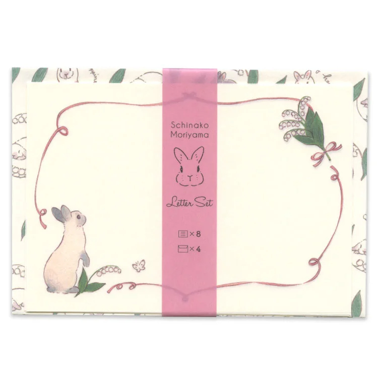 ACTIVE CORPORATION｜森山標子 信件套組〔鮮花兔子〕