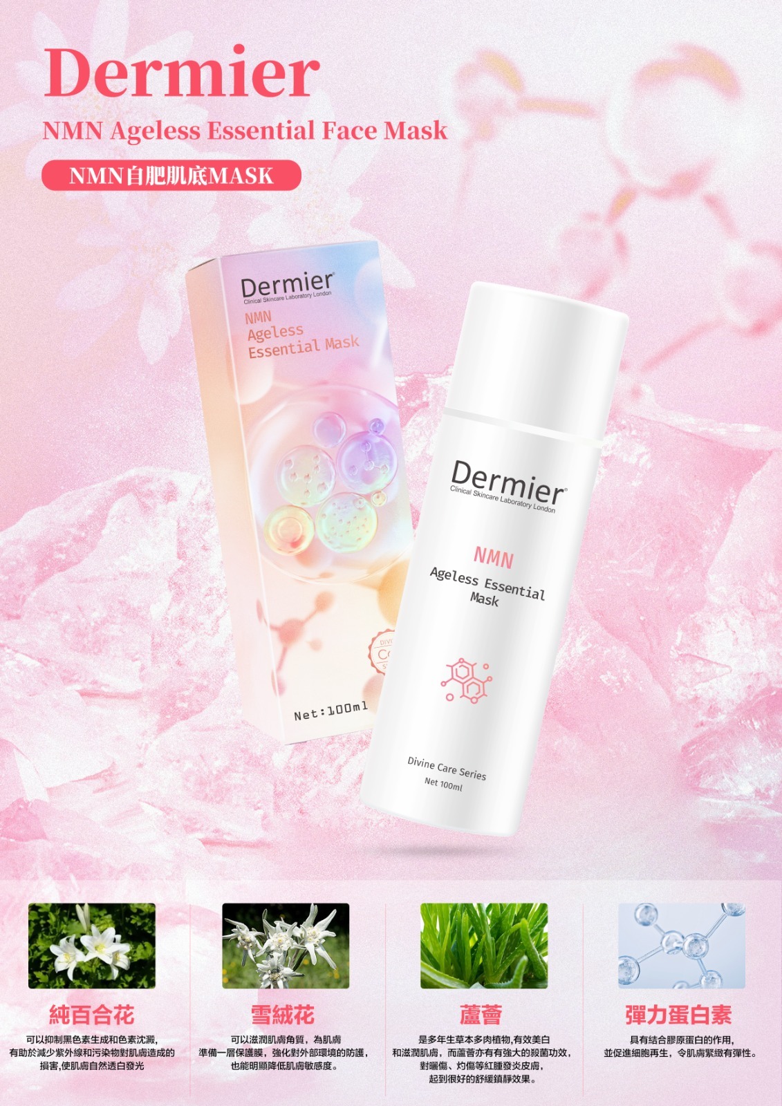 Dermier NMN逆齡自肥肌底面膜 100ml exp:2026.09.09 不包郵★