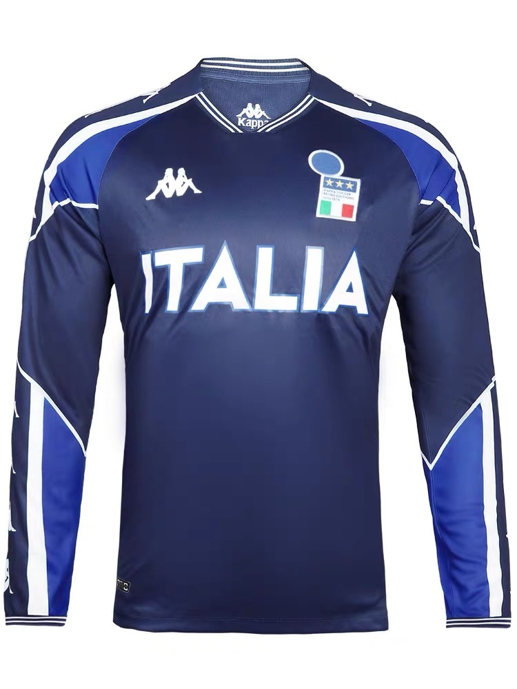 2000 Kappa Italy Retro Training Long Sleeve Top - Navy