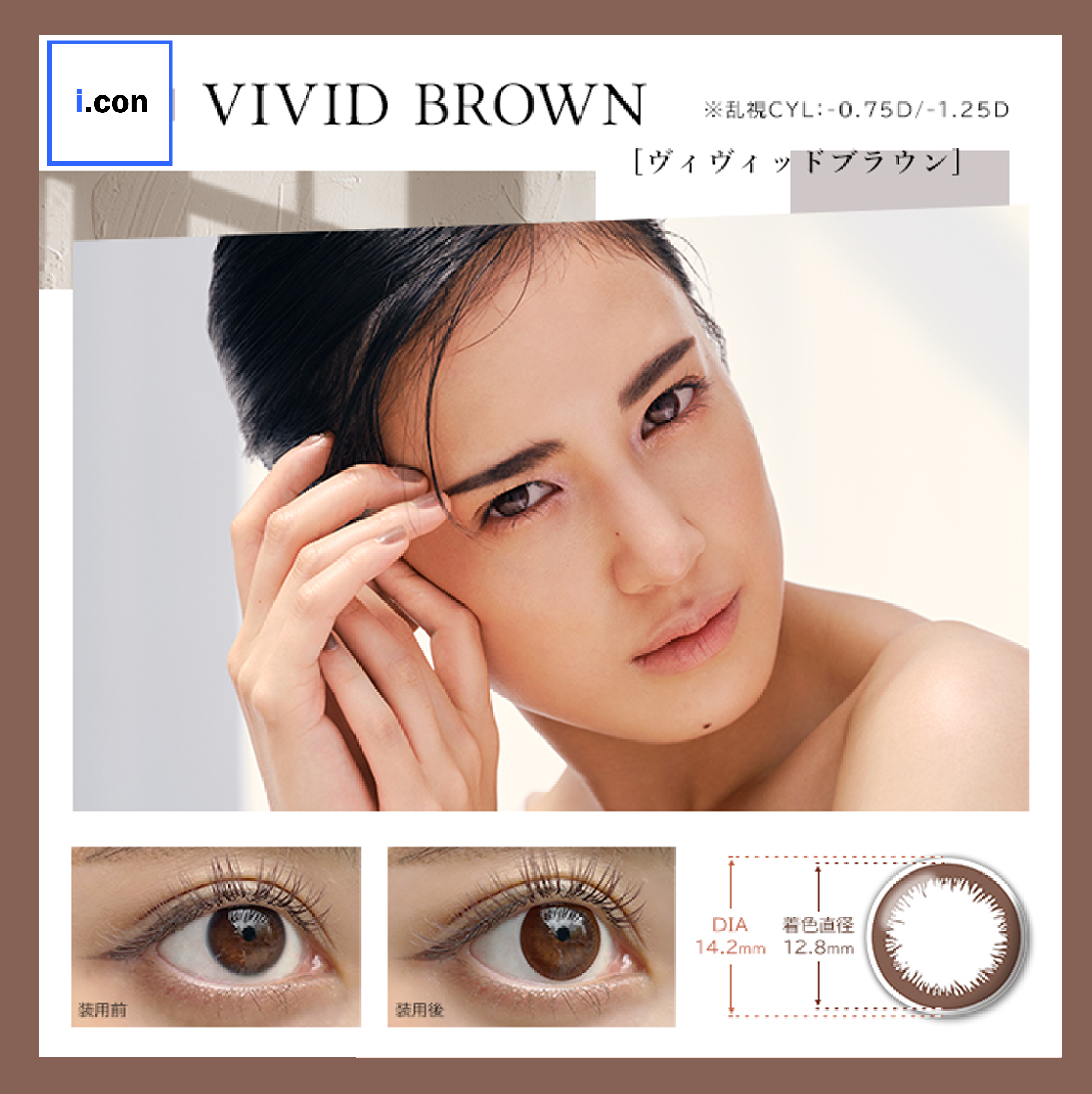 ANGEL EYES 1 Day Vivid Brown散光有色每日抛棄隱形眼鏡 (1盒10片)